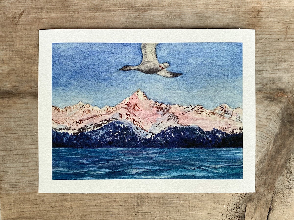 Snowgoose over Alice Print | Stray Goose Studio